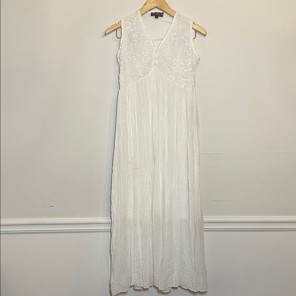 J Gee | Dresses | J Gee Womens Elegant White Lace Maxi Dress White S ...